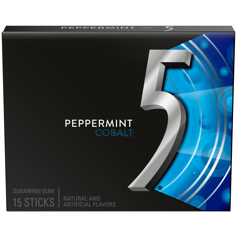 5 Gum React Mint Sugarfree Chewing Gum, Single Pack | 5 Gum