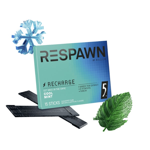 RESPAWN Cool Mint Chewing Gum | 5 Gum