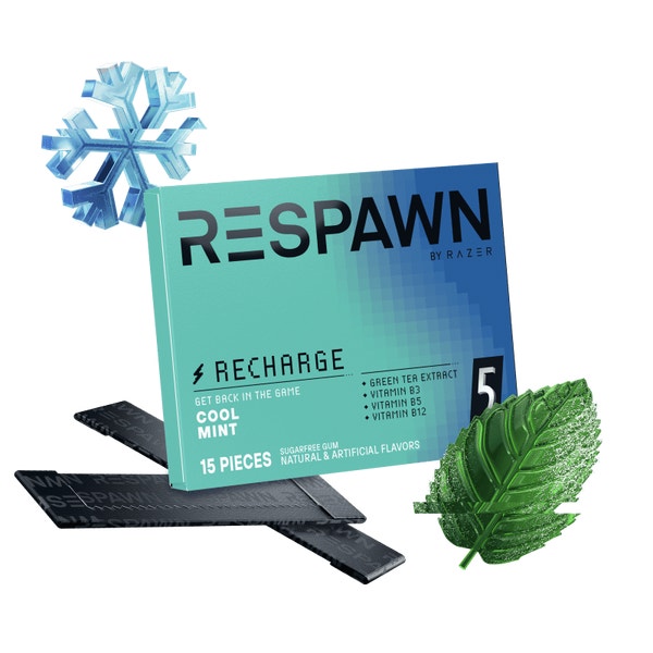 RESPAWN Cool Mint Chewing Gum | 5 Gum