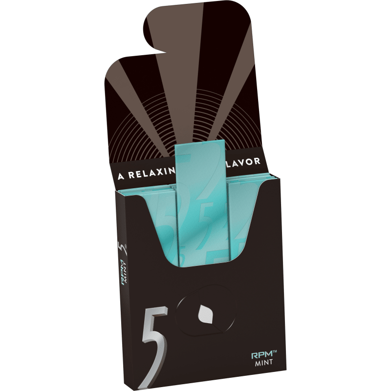 5 Gum RPM Mint Sugarfree Chewing Gum, Single Pack | 5 Gum